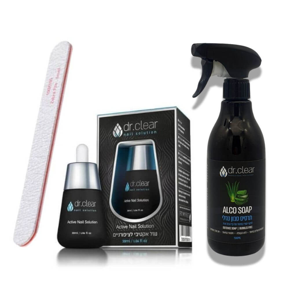 ד"ר קליר - ערכה לטיפול ושיקום ציפורניים מנזקי פטרת - DR clear